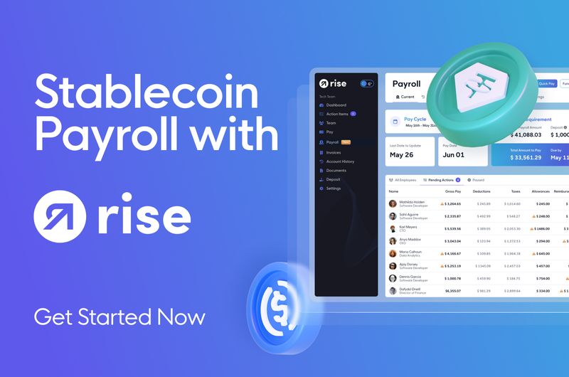 Rise | Stablecoin Payroll with Rise: Fund and Pay in USDC and USDT